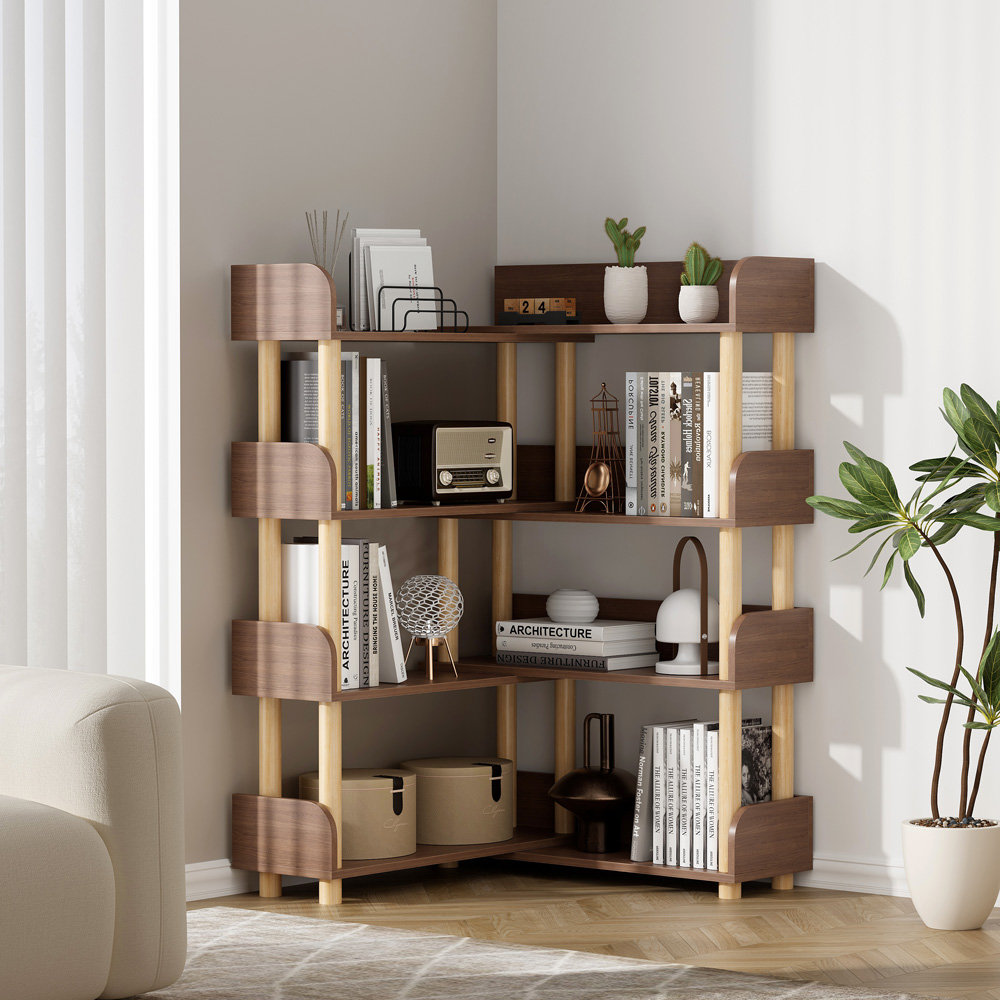 Ivy Bronx 4 Tier Retractable & Rotatable Bookcases | Wayfair