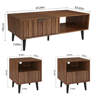 George Oliver Caya 3-Piece Mid-Century Living Room Table Set with ...