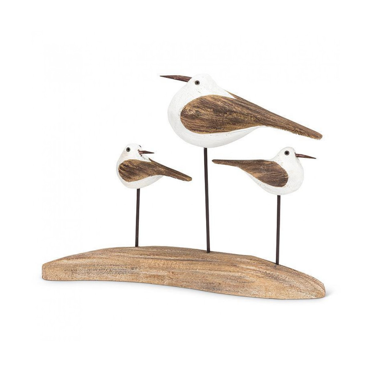 Beachcrest Home™ Three Sea Birds On A Log Figurine | Wayfair