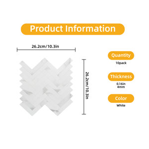 Colamo Stone 10.3'' W x 10.3'' L Stone Composite Peel and Stick Mosaic ...