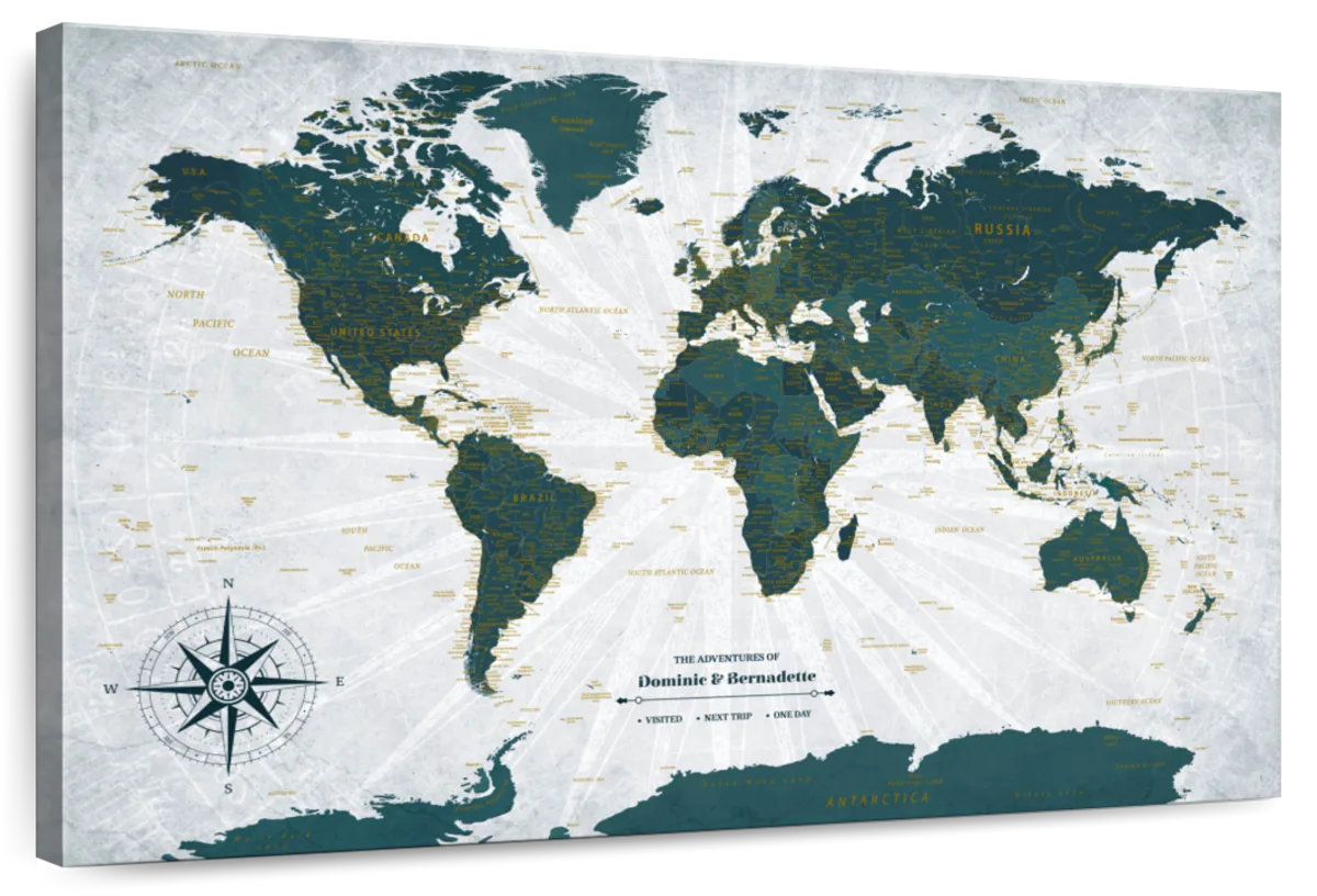 Breakwater Bay Personalized Adventures I Push Pin World Map | Wayfair