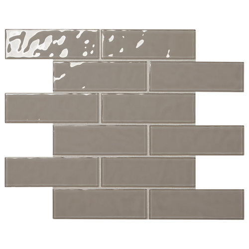 Itona Tile 2" x 6" Glass Brick Joint Mosaic Wall & Floor Tile | Wayfair
