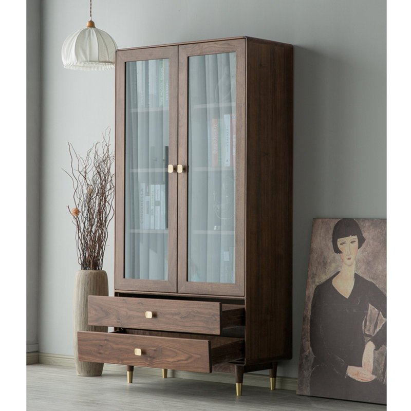 Parttlion Japanese style storage solid wood bookcase | Wayfair