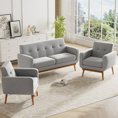 Polyester & Polyester Blend Living Room Sets You'll Love | Wayfair
