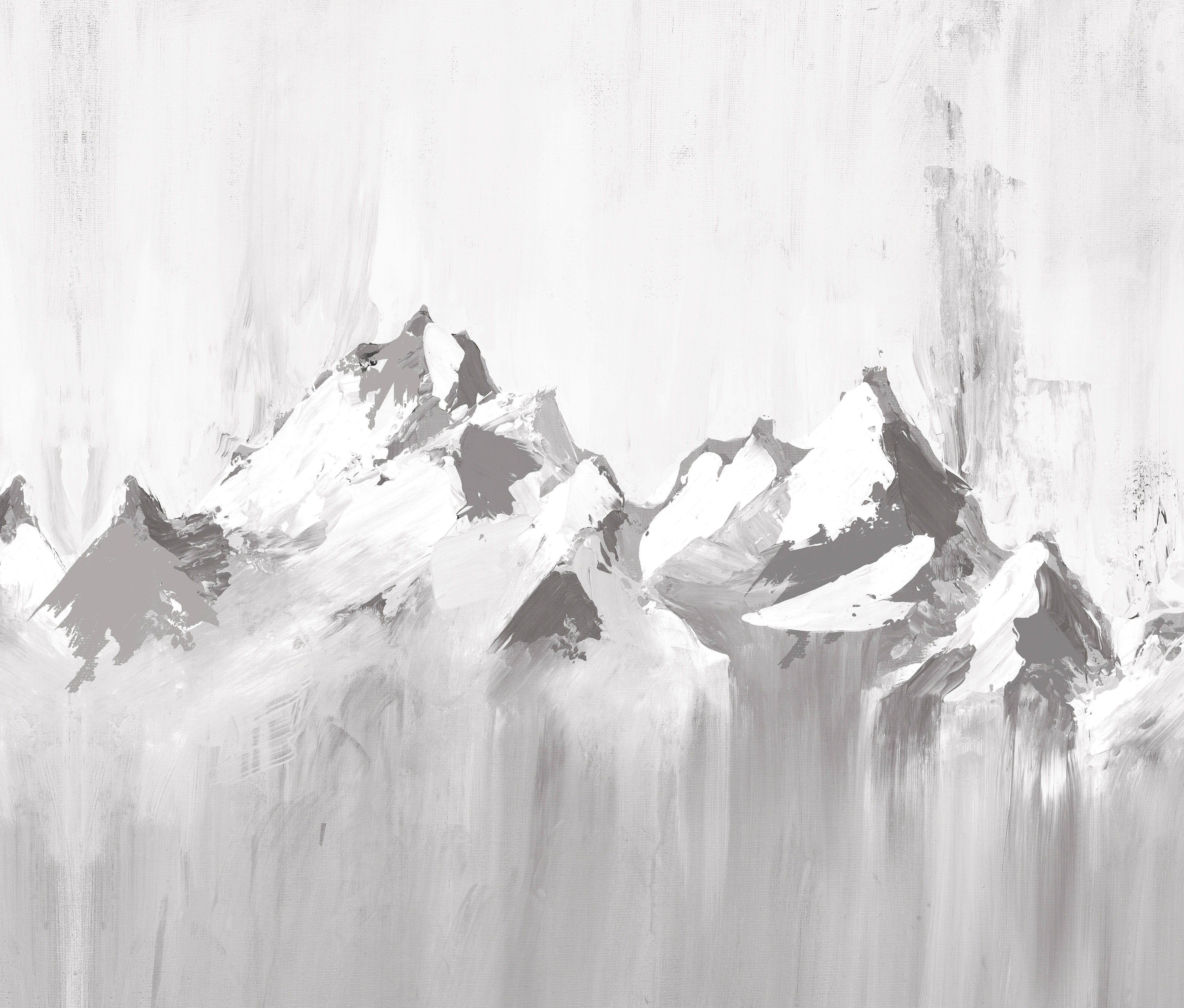 Union Rustic Greyscale Mountainscape - Painting Print | Wayfair.co.uk