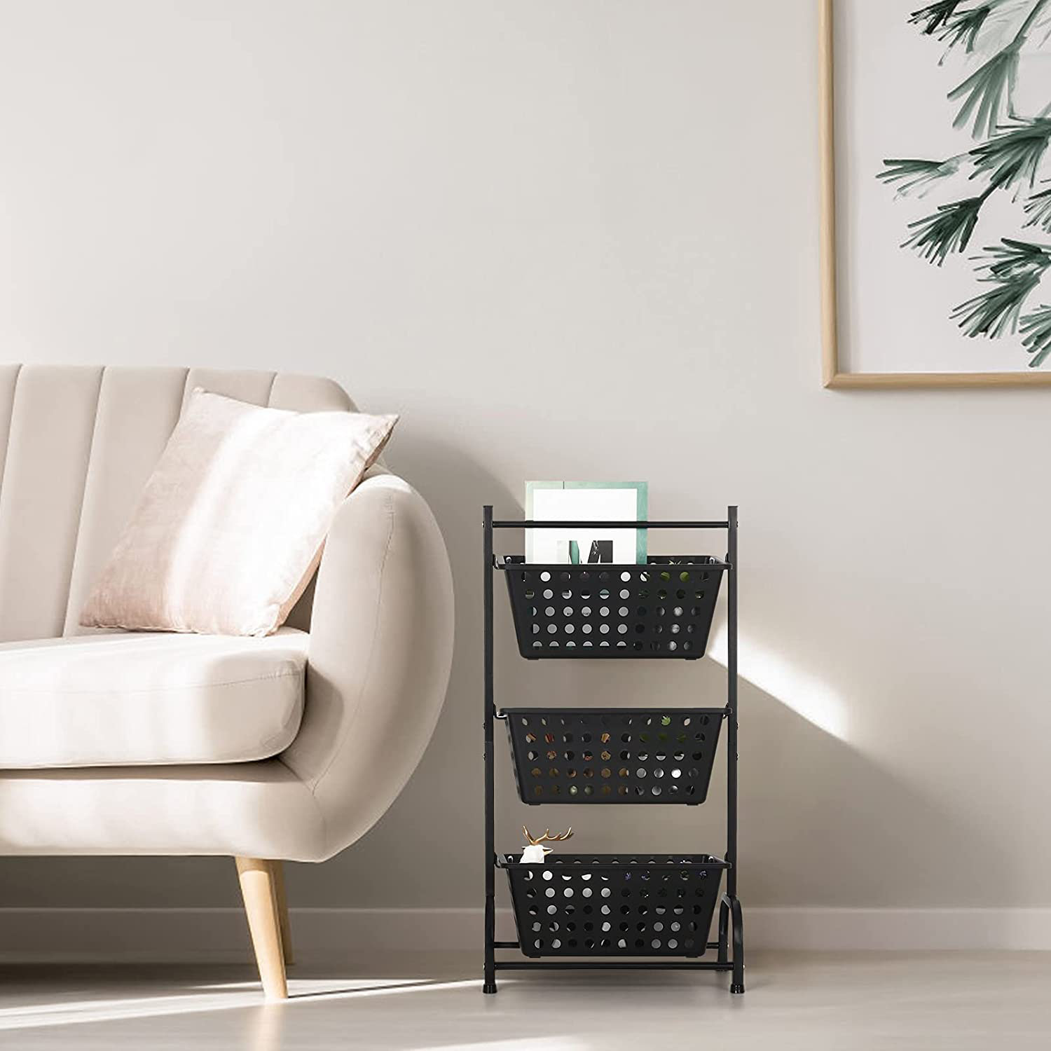 Symple Stuff 3 Layer Mini Vegetable Snack Produce Storage Rack ...