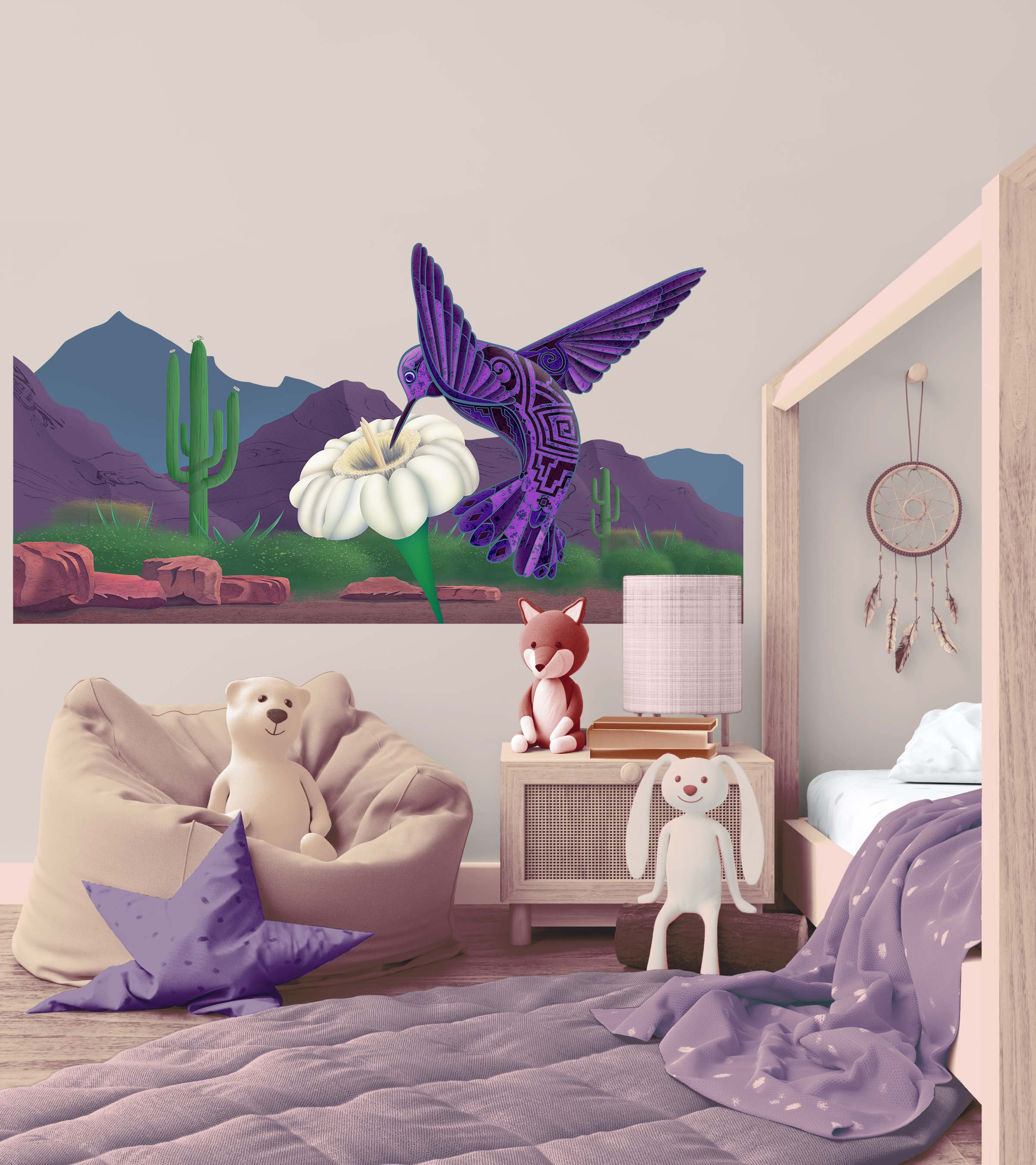 Red Barrel Studio Southwestern Hummingbird Wall Decal, Bird Room Decor ...