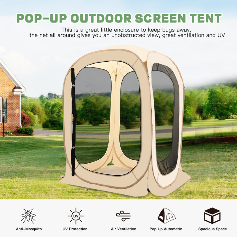 ShangQuan WuLiu Screen House Tent Pop-Up, Portable Screen Room Canopy ...