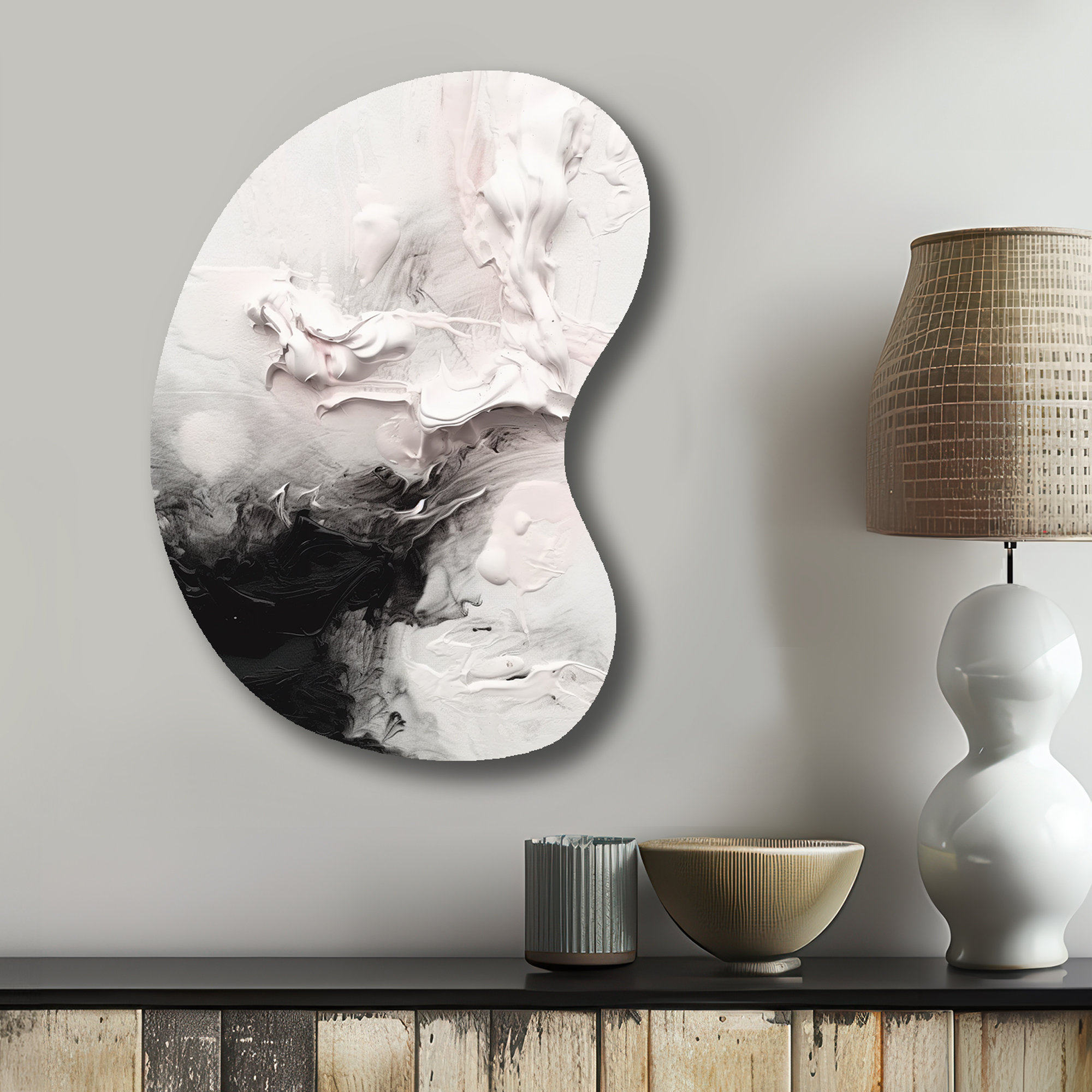 Brayden Studio® White Twist Watercolor III - Abstract Painting ...