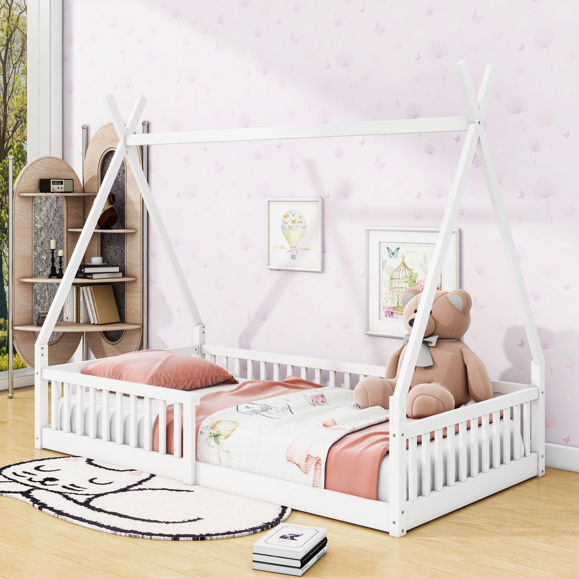 Harper Orchard Twin Wooden House-Shaped Bed With Slats - Wayfair Canada