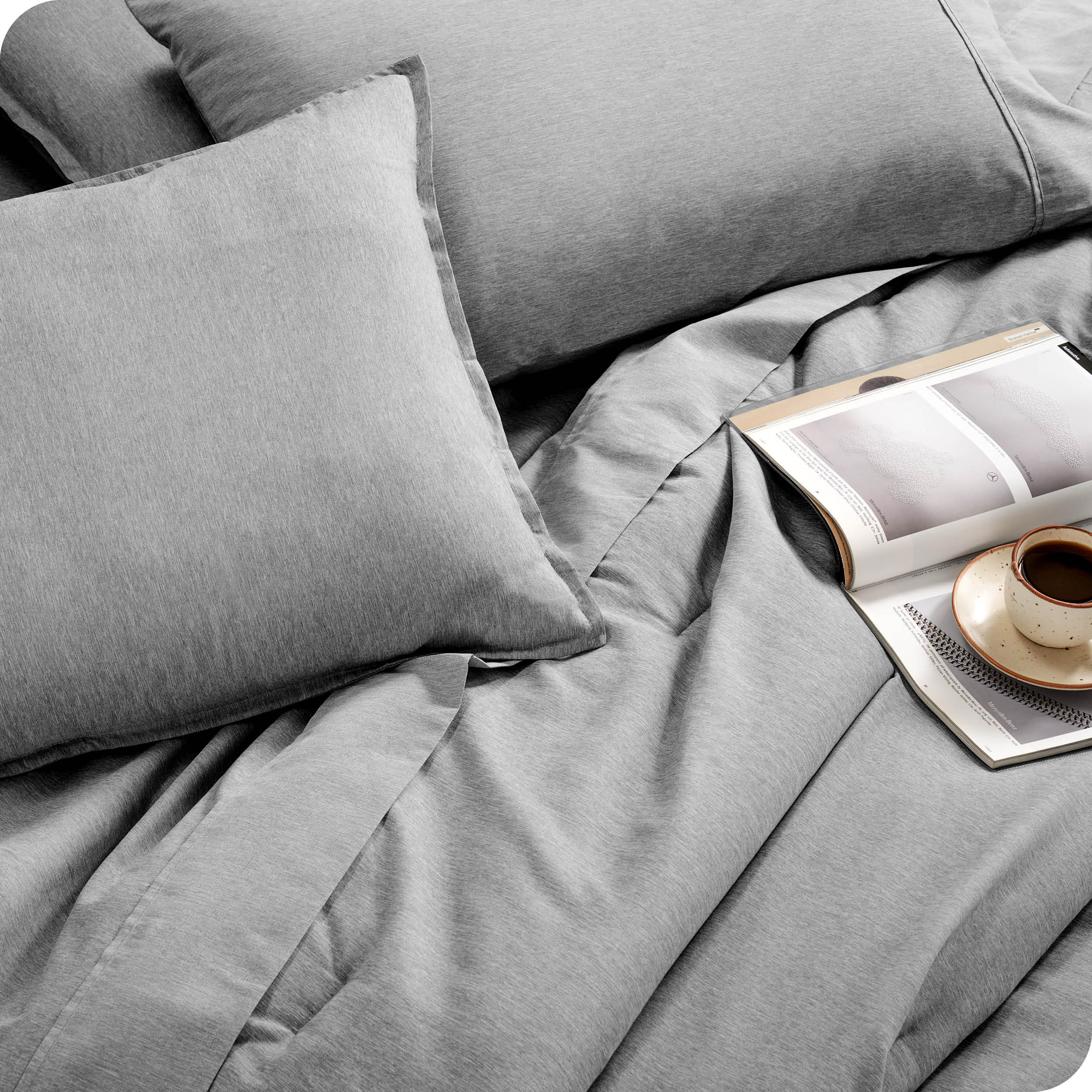 Bare Home Microfiber Complete Bedding Set & Reviews | Wayfair