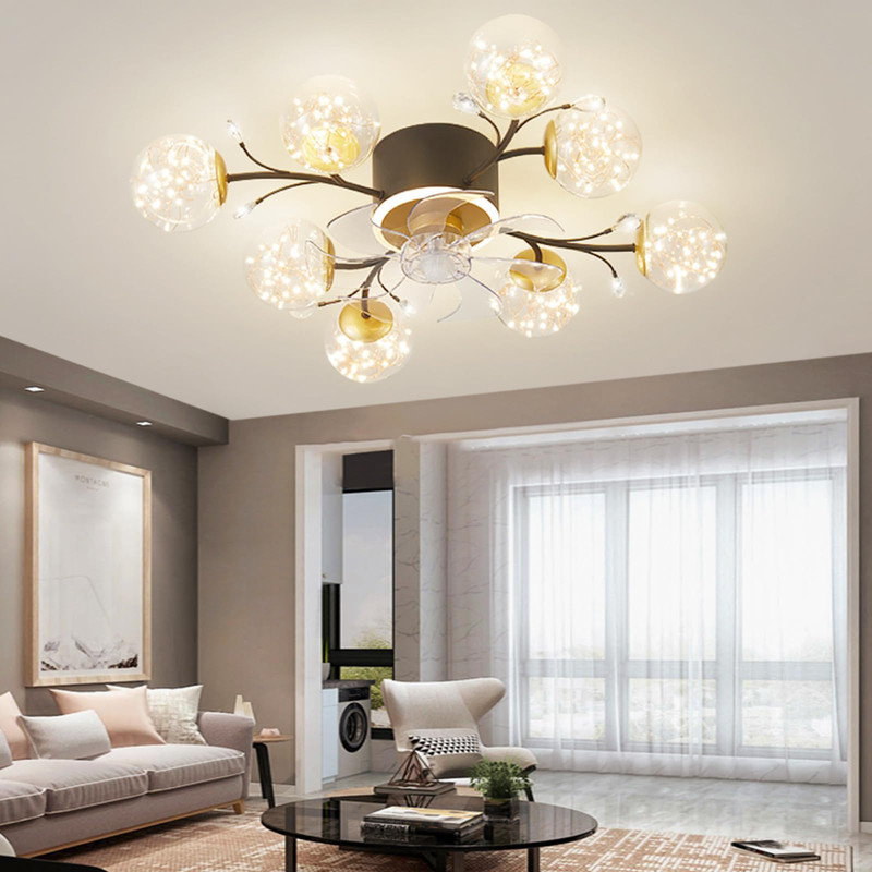 Mercer41 Jaisiah 33.07'' Ceiling Fan with 8 LED Lights | Wayfair