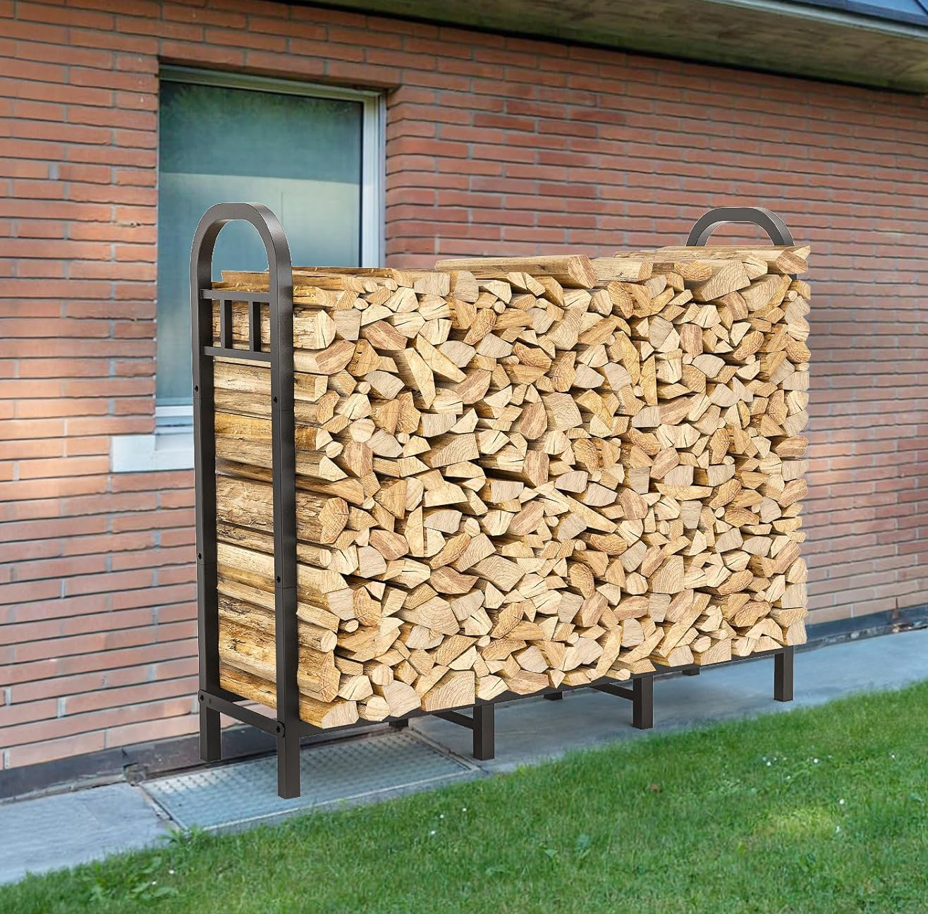 Latitude Run® Firewood Rack Outdoor Heavy Duty Wood Rack For Firewood ...