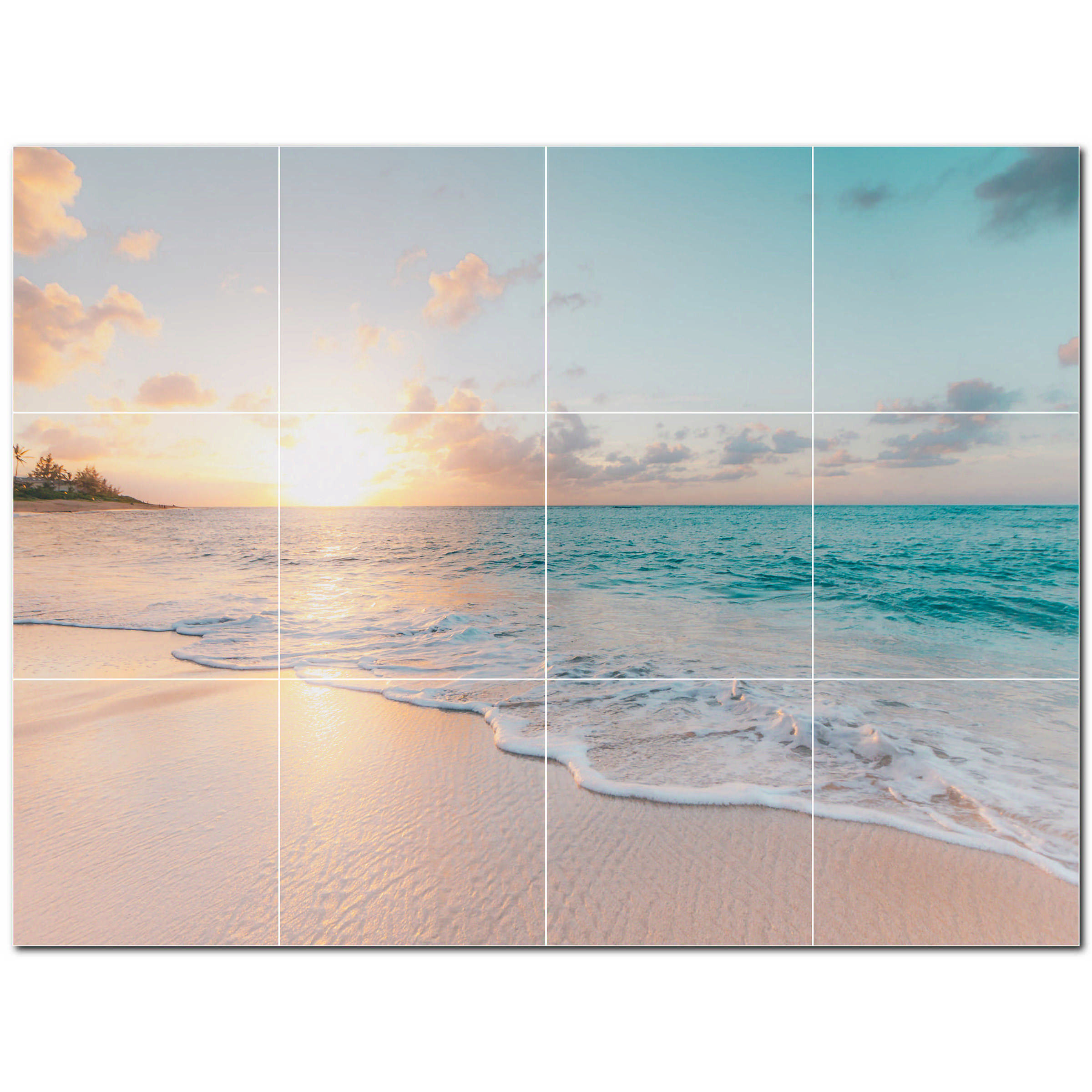 Picture-Tiles.com Sunset Photo 12'' x 12'' Satin Ceramic Decorative ...