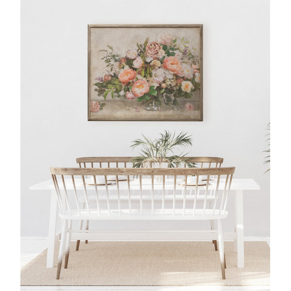 One Allium Way® Floral Bouquet Wood Framed Wall Art Portrait "& Reviews ...