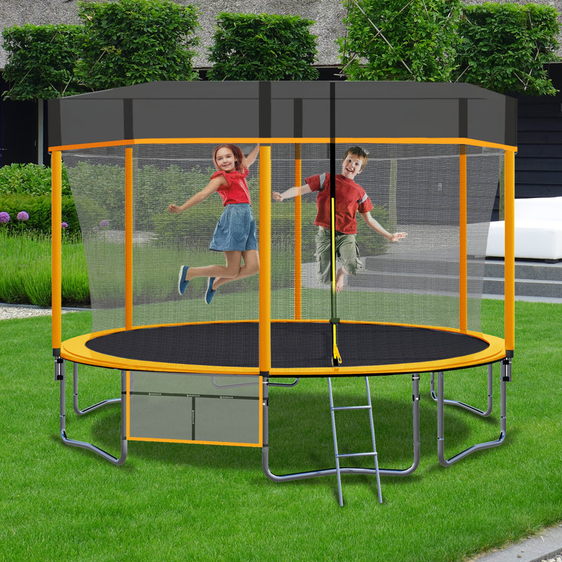 SKYBOUND 12' Round Backyard/Outdoor Trampoline Set with Safety ...