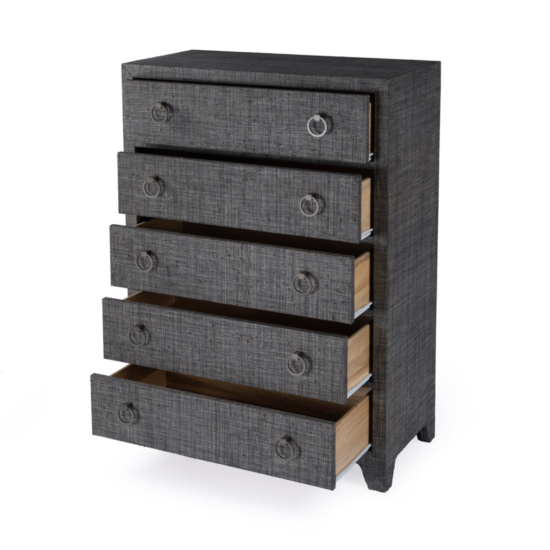 Birch Lane™ Cleo 5 - Drawer Raffia Chest | Wayfair