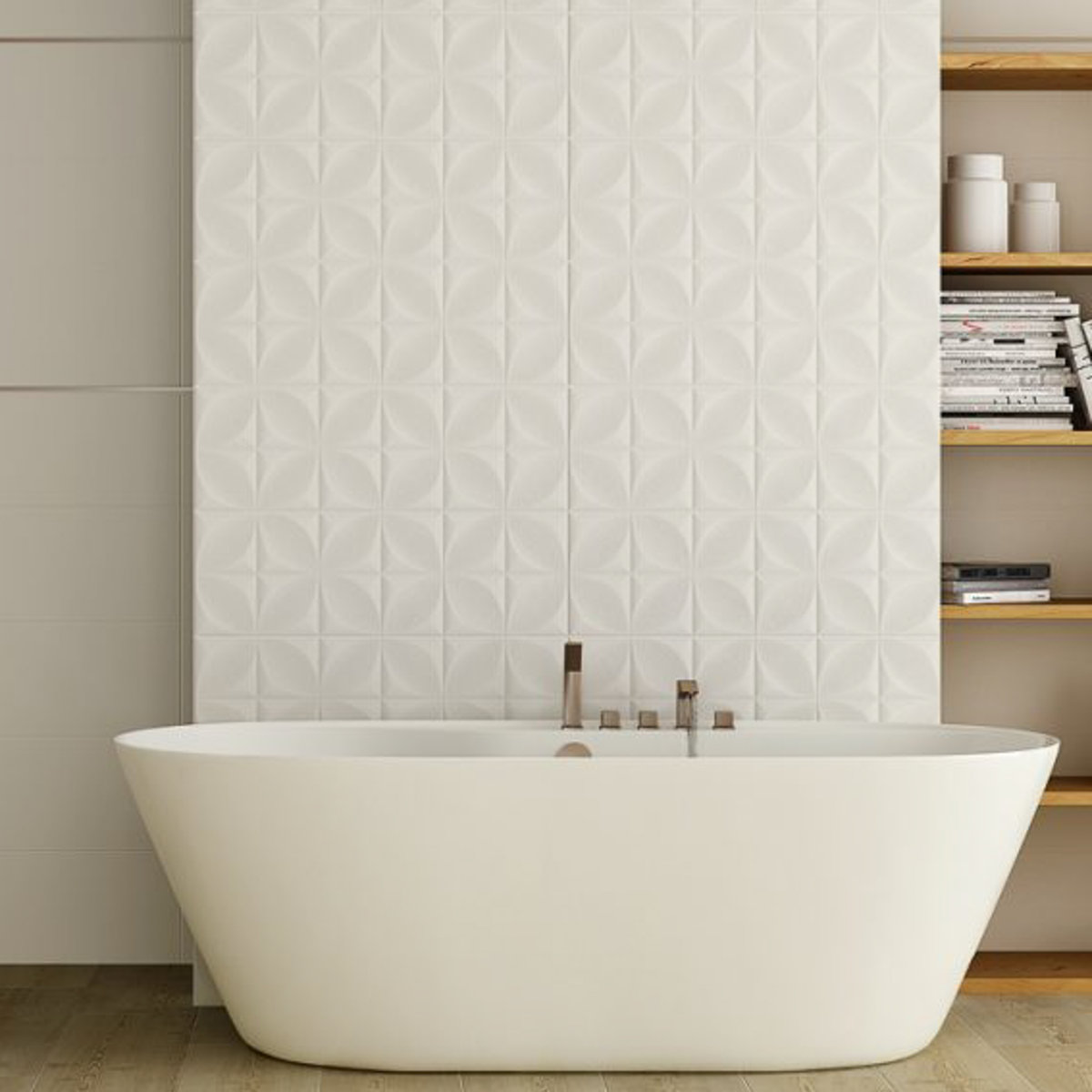 Encore Surfaces Polar Tuck 10" x 30" 3D Textured Wall Tile & Reviews ...