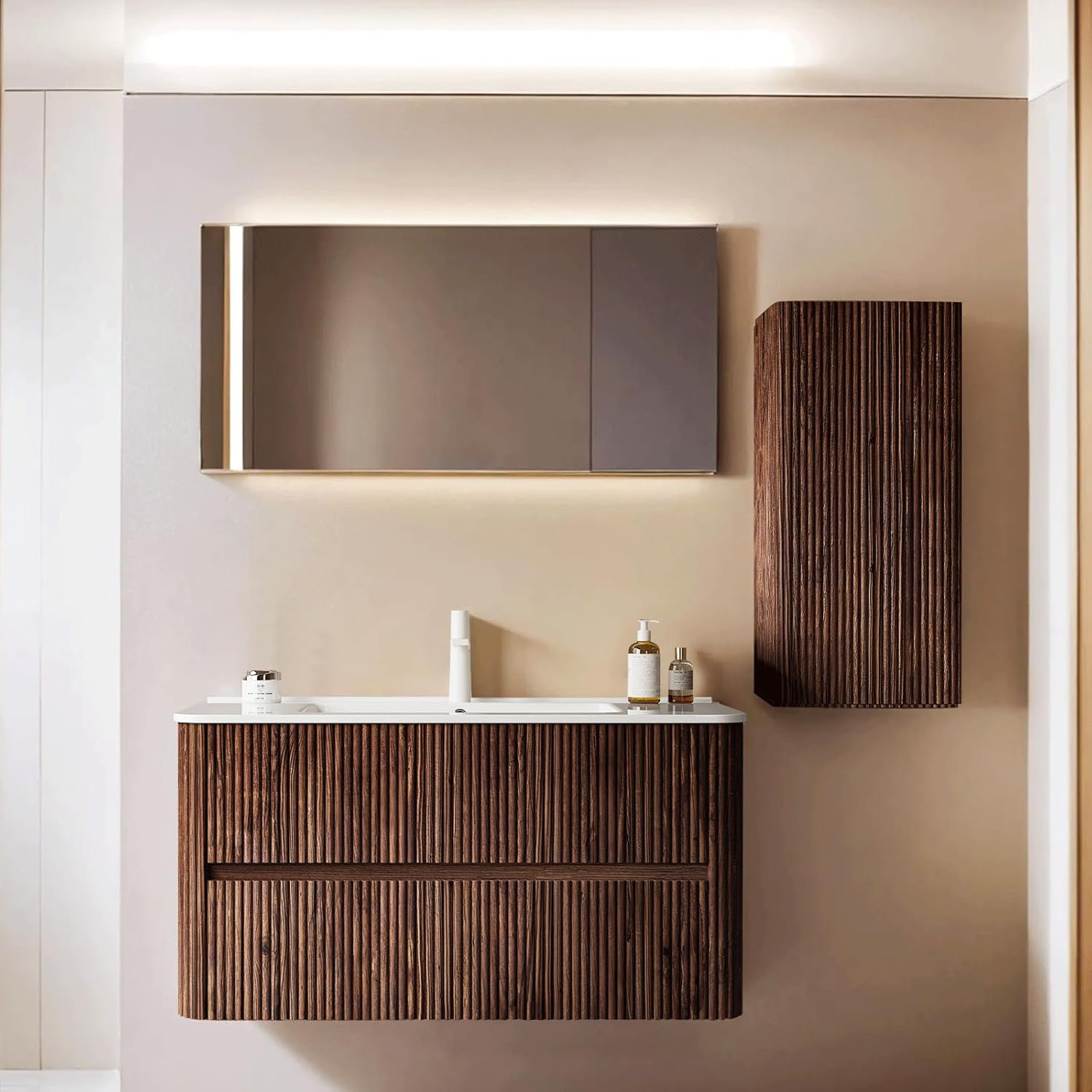 Millwood Pines 36" Modern Bathroom Vanity with Single Ceramic Basin and ...