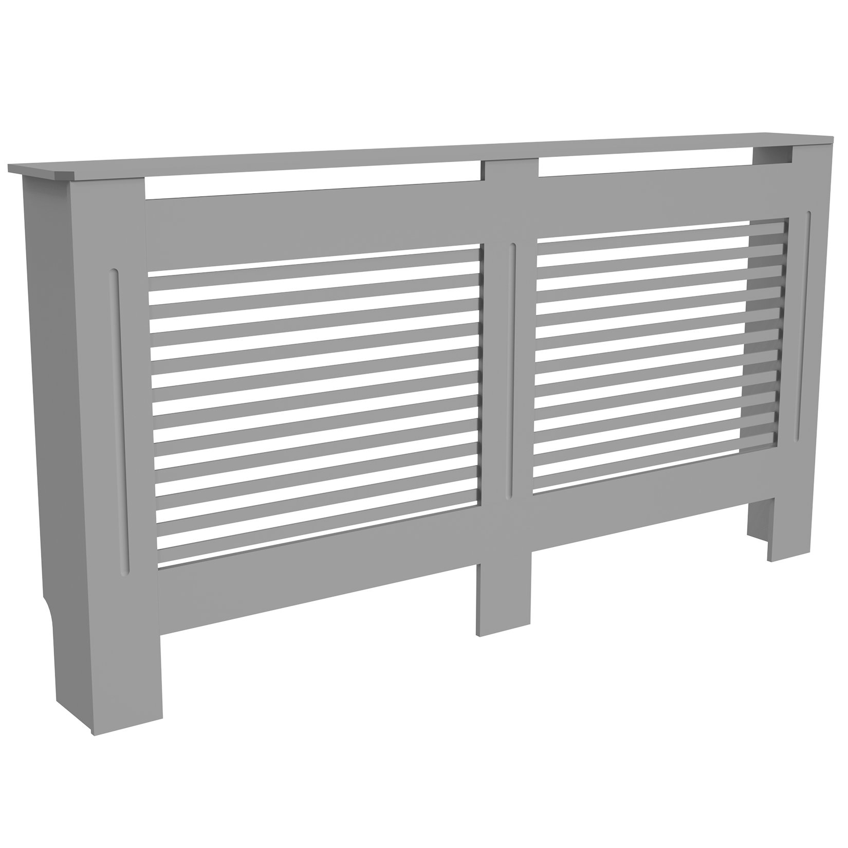 LUVODI Wooden High Radiator Cover Wood Cabinet Grey Large Horizontal ...
