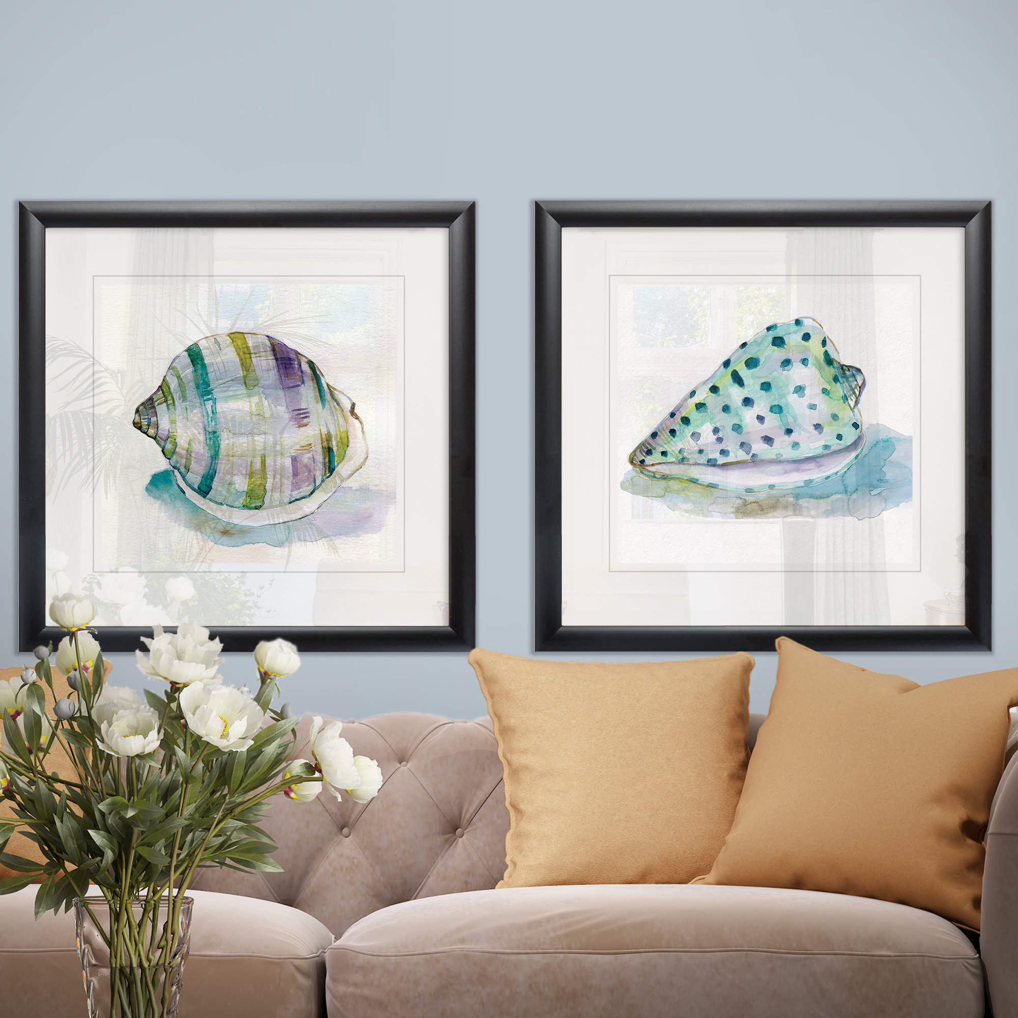 Highland Dunes 'Malecon Shell III' 2 Piece Framed Print Set - Wayfair ...