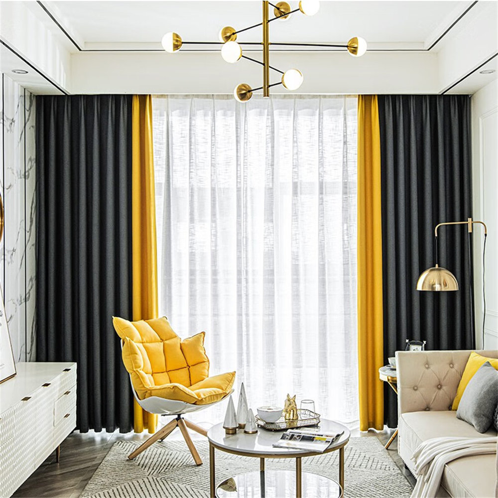 Hokku Designs Bedroom Hook-Style Track Curtains: Full Blackout, Thermal ...