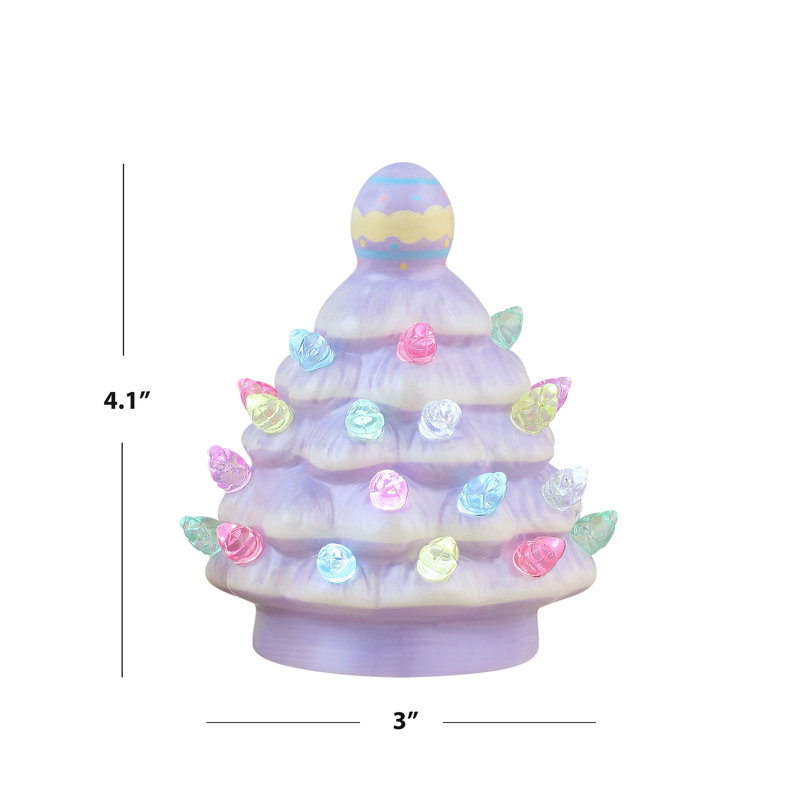 Mr. Cottontail 3 Mini Ceramic Trees with Easter Egg Toppers | Wayfair