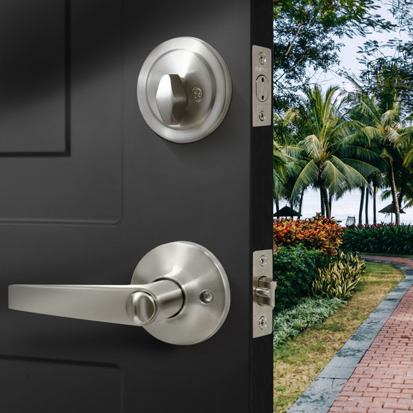Premier Lock Levers With Deadbolt Reversible Entry Set | Wayfair