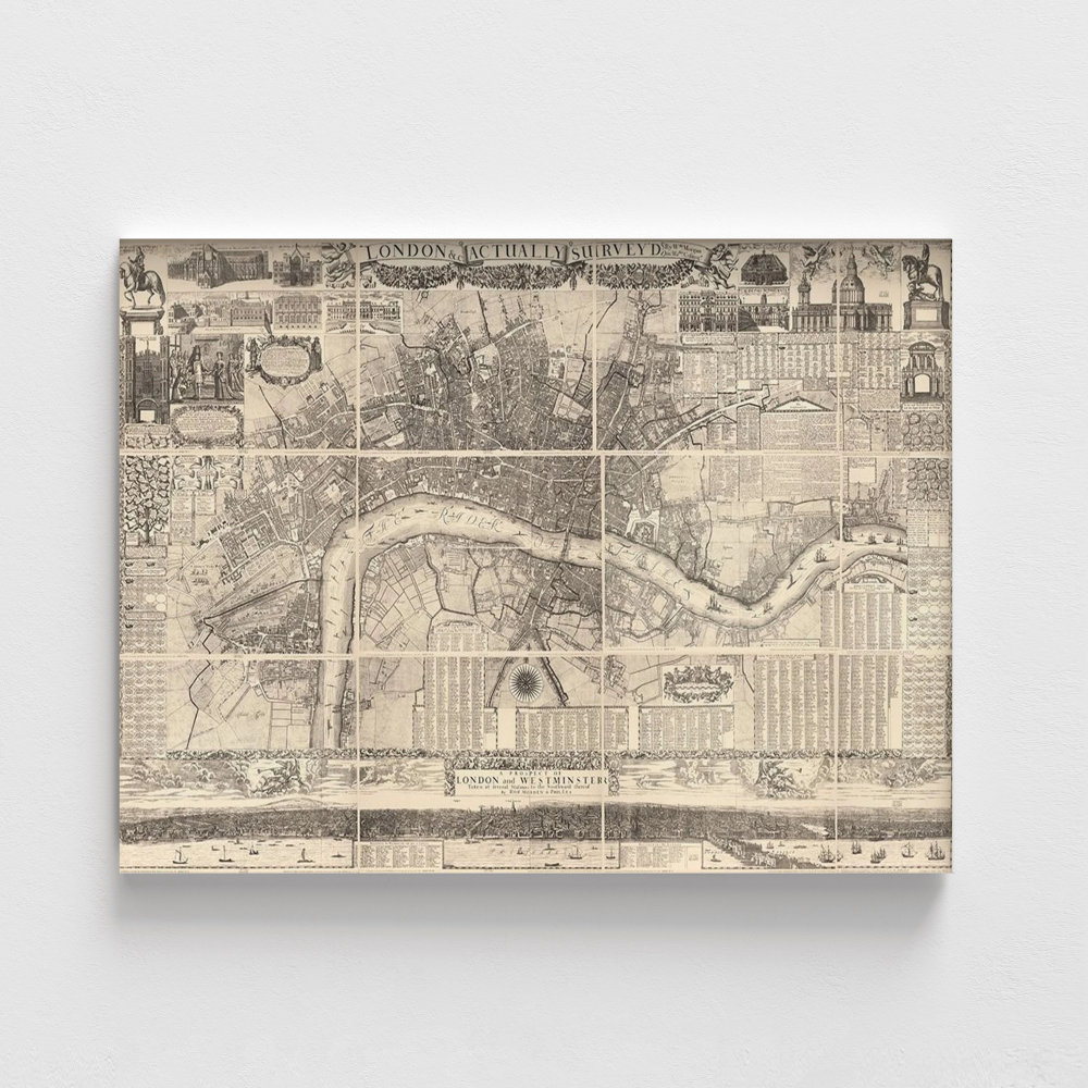 WeFrameArt London England 1682 By Vintage Maps, Antique Map Of London ...