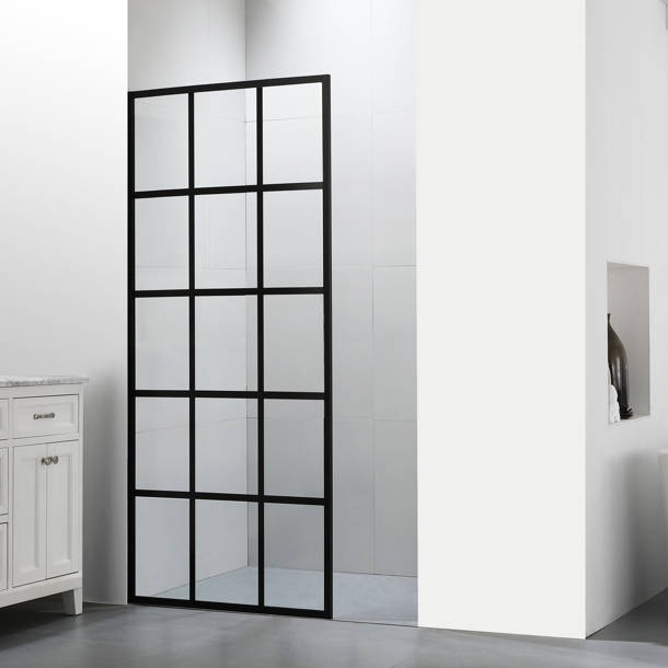 Zipcode Design™ Cyrus 48'' W x 72'' H Framed Shower Door with Clear ...