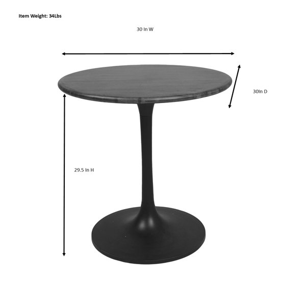 Mercer41 Locklynn 30" Pedestal Dining Table | Wayfair
