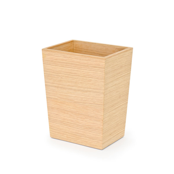 OROA Mezza Solid Wood Open Trash Can - Wayfair Canada
