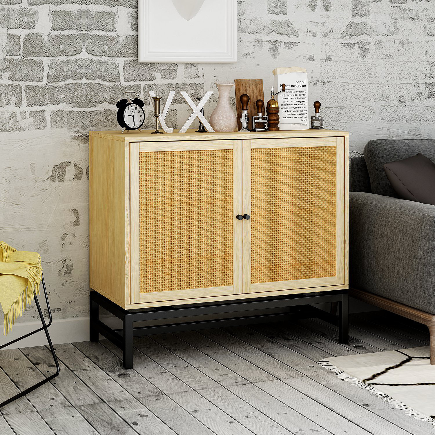 Bay Isle Home™ Traore Rattan Cabinet Rattan Sideboard Rattan Console ...