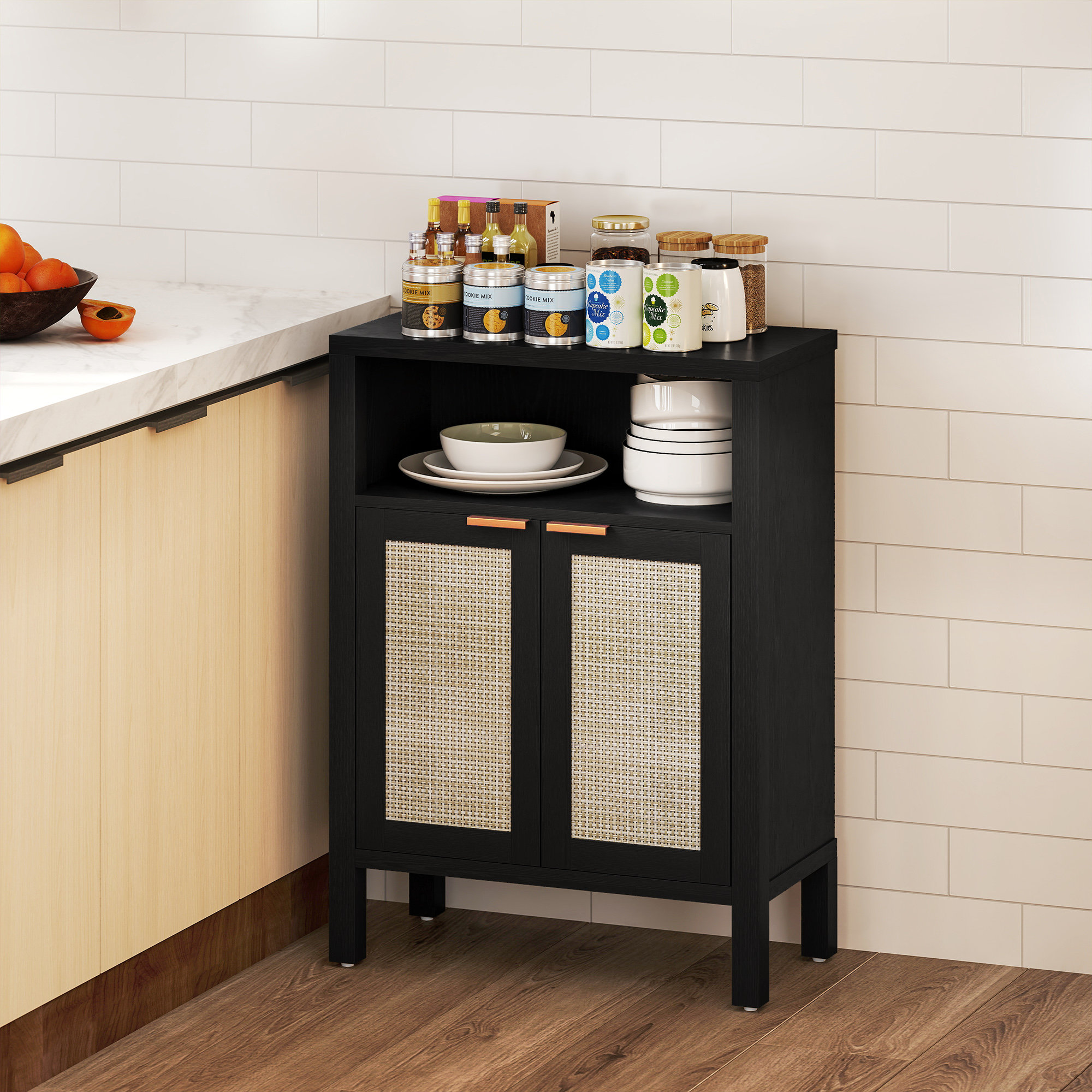 Dakota Fields Sideboard Buffet Cabinet with Storage, Modern Accent ...