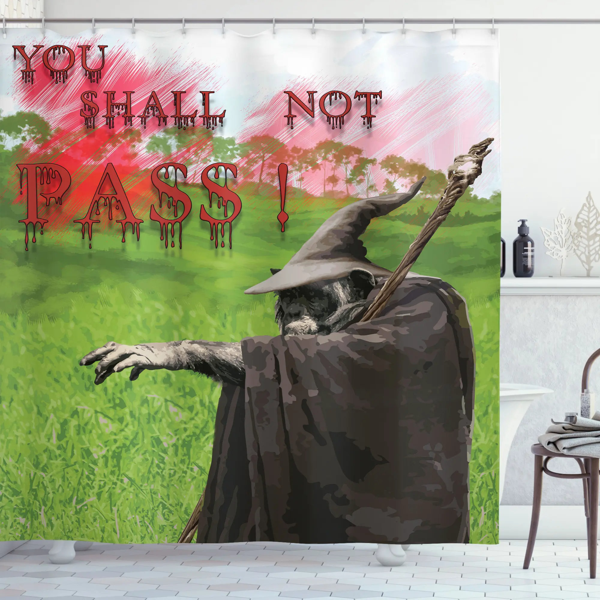 East Urban Home Mystic Bloody Evil Quotation Single Shower Curtain ...