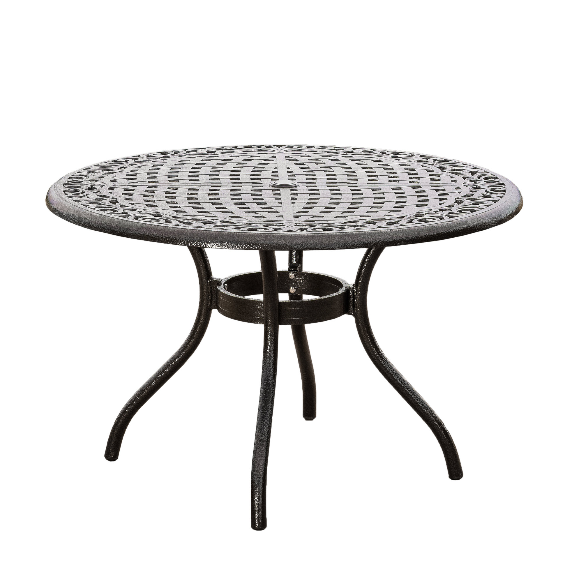 Hokku Designs Round 48-Inch Outdoor Table Of Cast Aluminum With ...