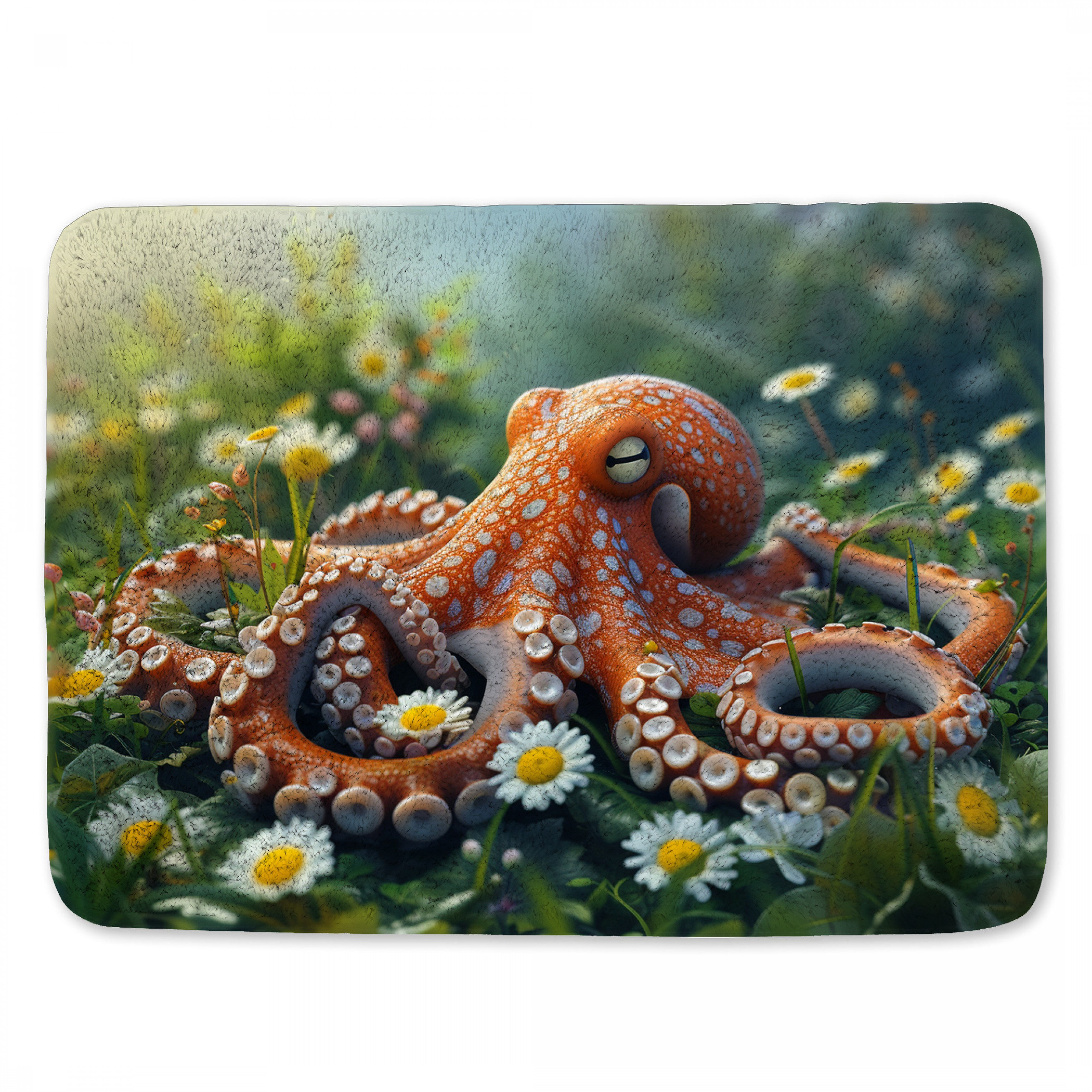 Dovecove Octopus Bath Mat Marine Life Bathroom Decor Coastal | Wayfair