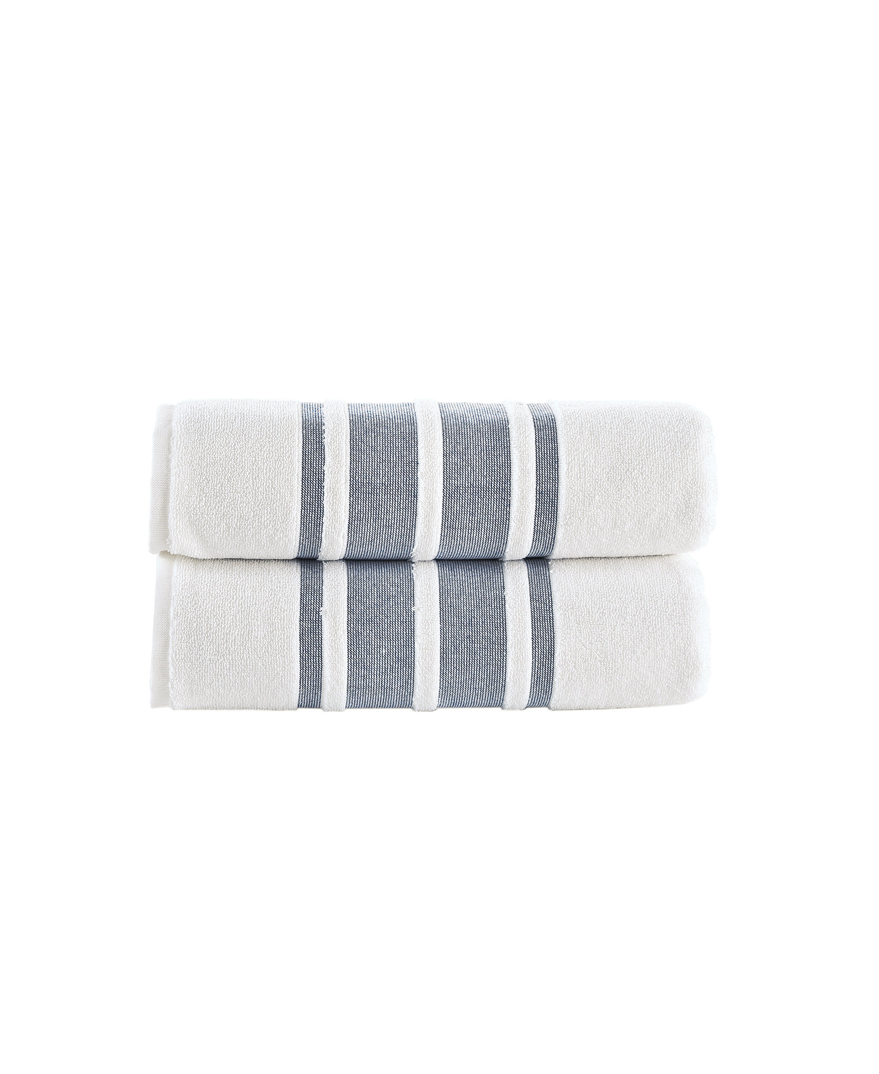Brooks Brothers Contrast Border 2 Pcs Bath Towels | Wayfair