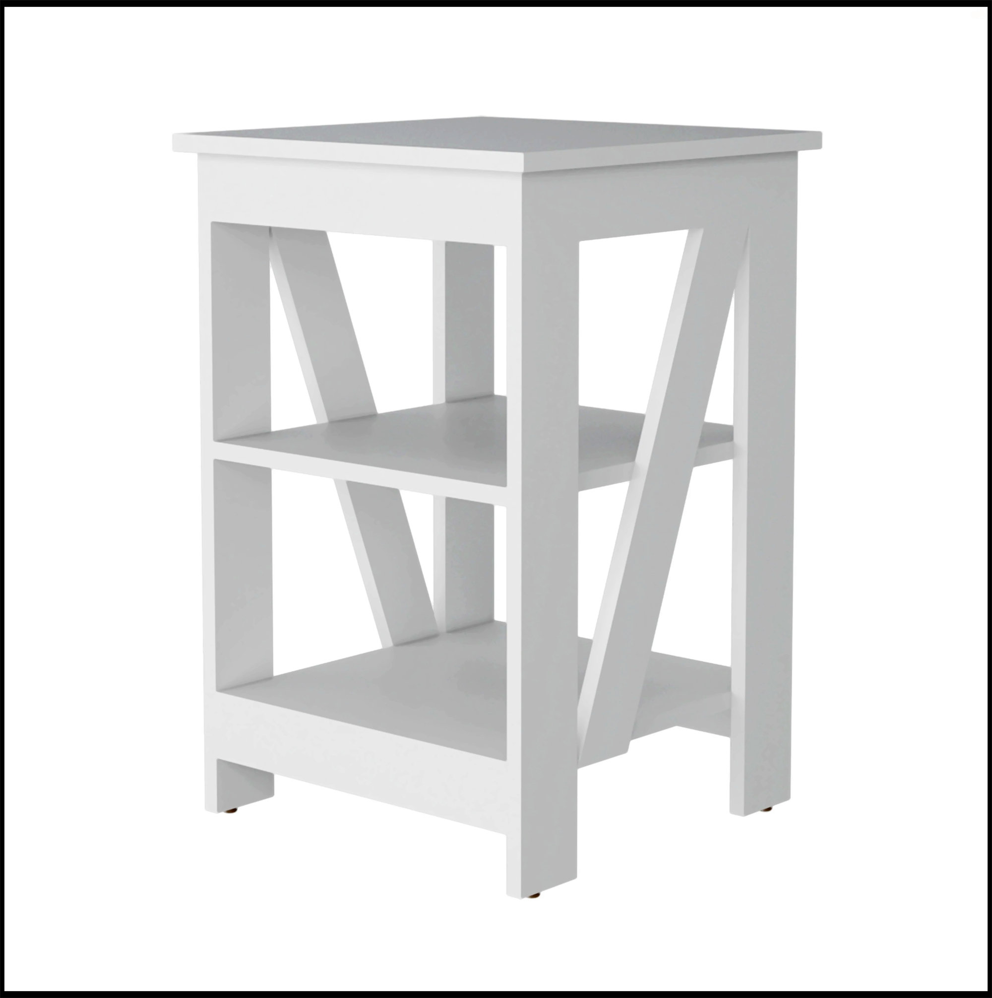 Red Barrel Studio® Table With 2 Shelves | Wayfair