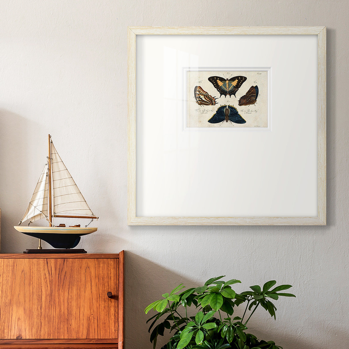 August Grove® Aleishia Crackled Butterflies Iv | Wayfair