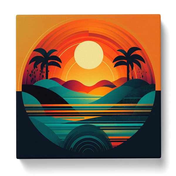 Marlow Home Co. Art Deco Sunset Mid-Century No.1 - Print | Wayfair.co.uk
