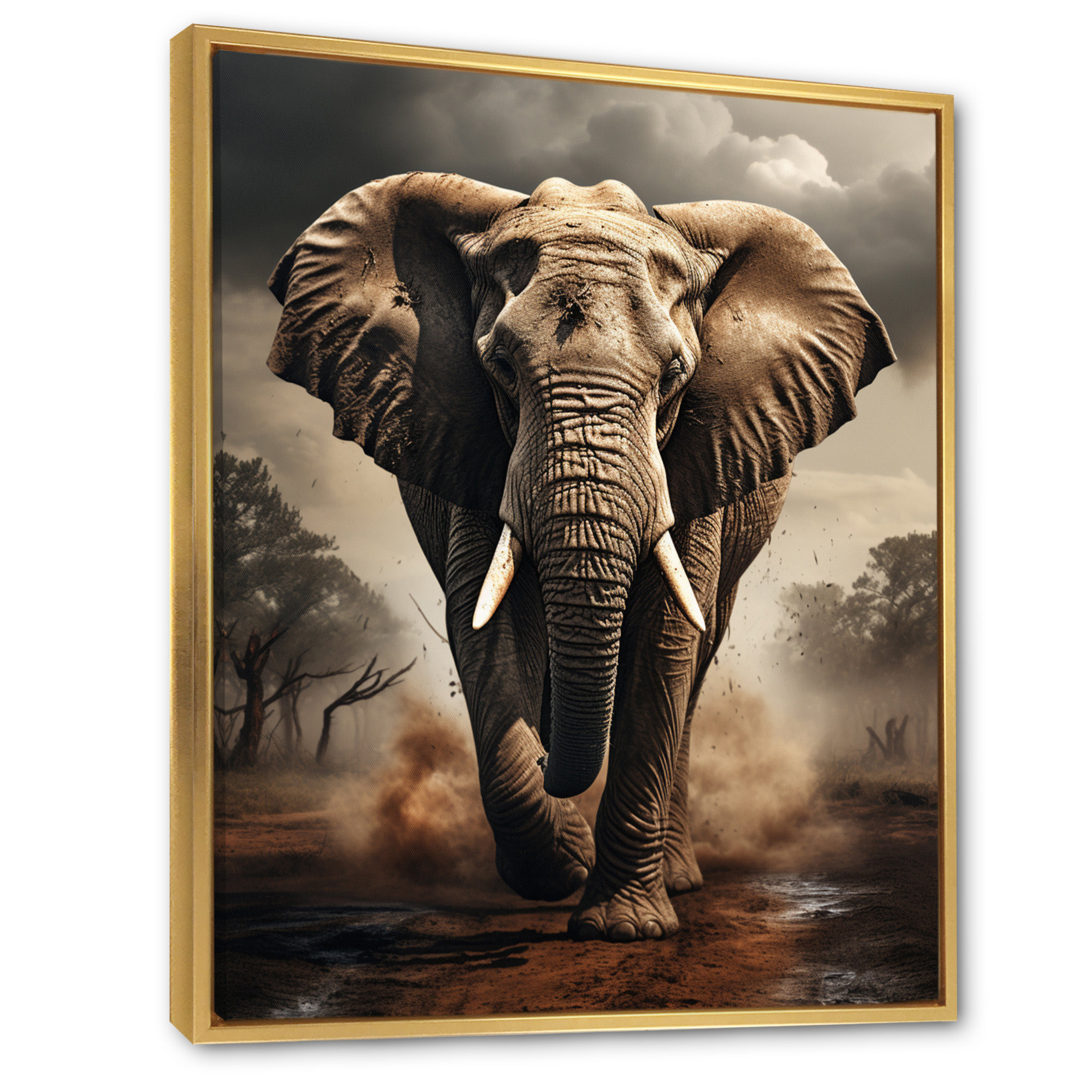 Latitude Run® Dawone African Elephant Race Elegance I - Print on Canvas ...