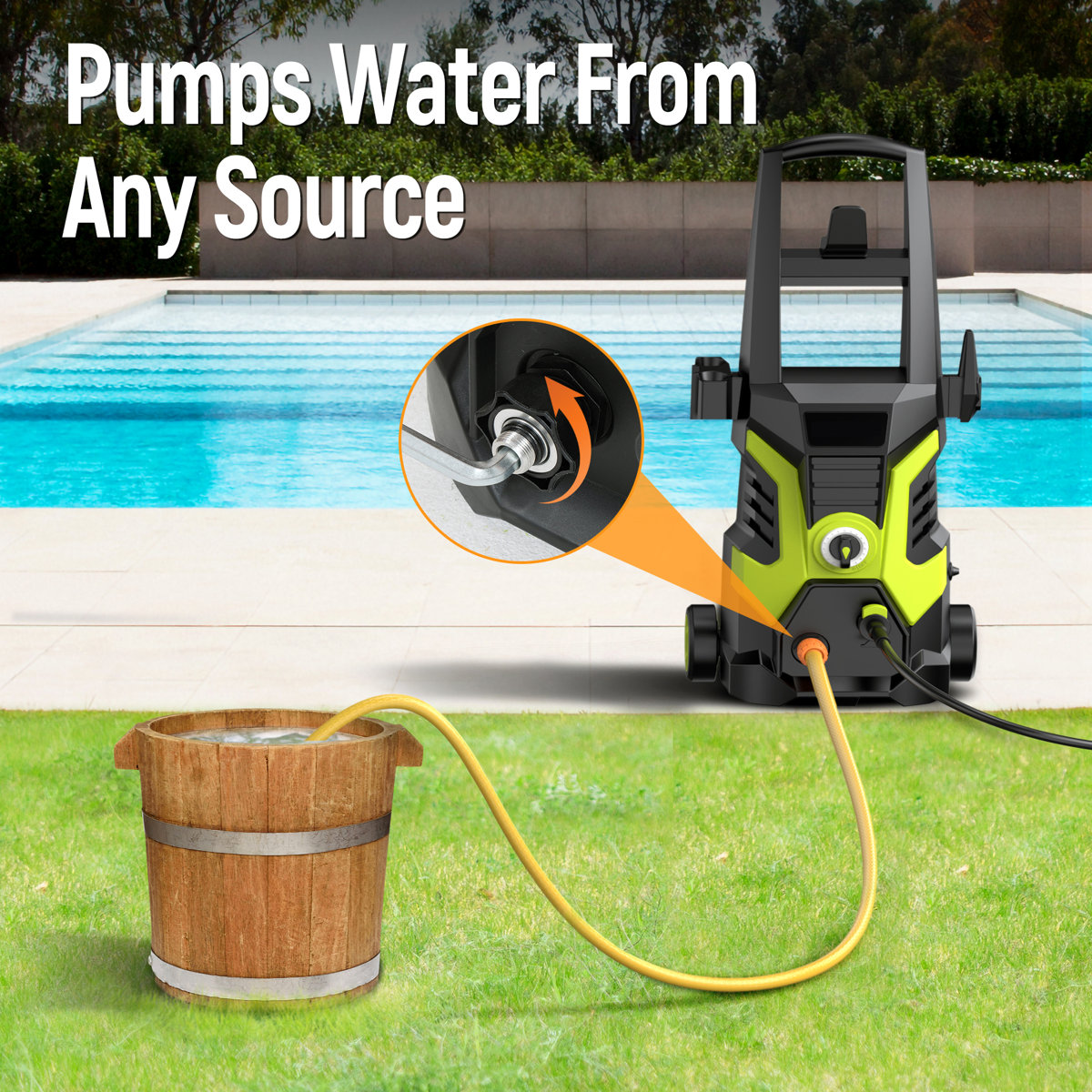 ANGGREK Plug-in Electric Pressure Washer, Maintenance Machine Power ...