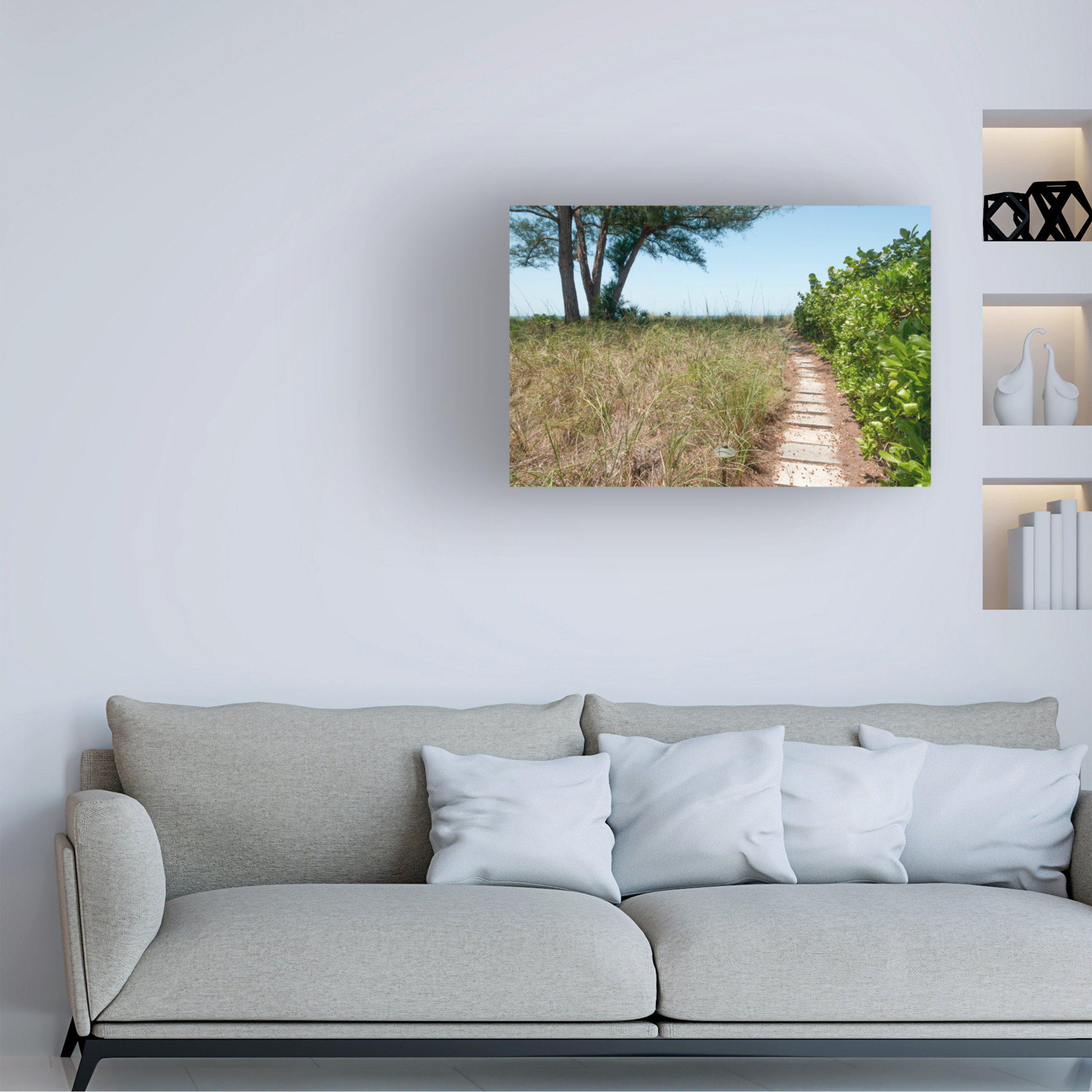 Highland Dunes Wrapped Canvas Wall Art - Mary Lou Johnson 'My Path ...