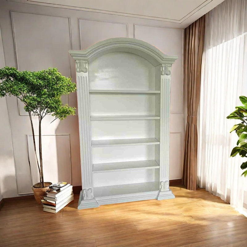 Parttlion American style solid wood arch bookcase | Wayfair