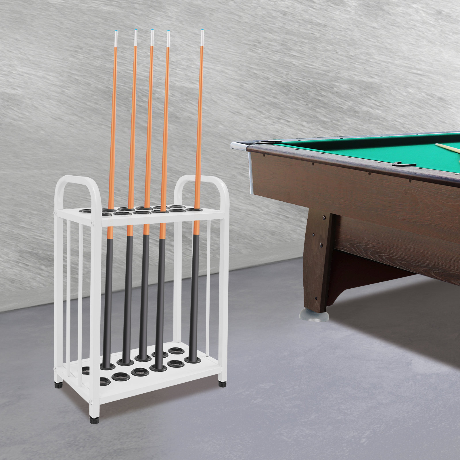DALELEE 12-Hole Metal Pool Cue Rack | Wayfair