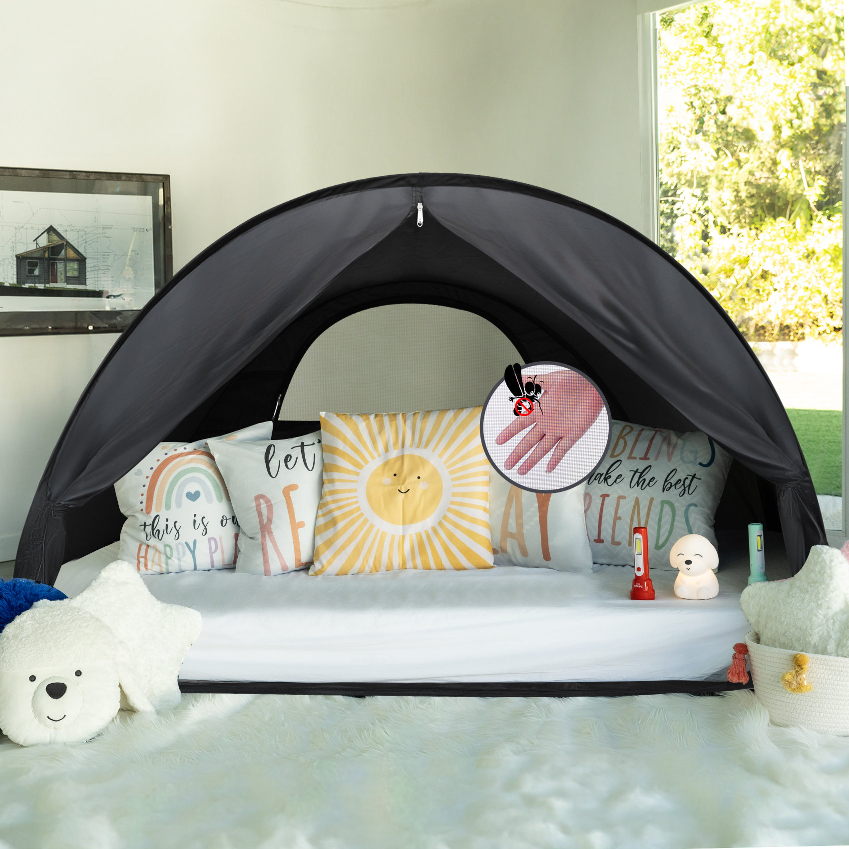 Alvantor Bed Tent Bed Canopy Sleep Tent Dream Tent - Pop Up Privacy ...