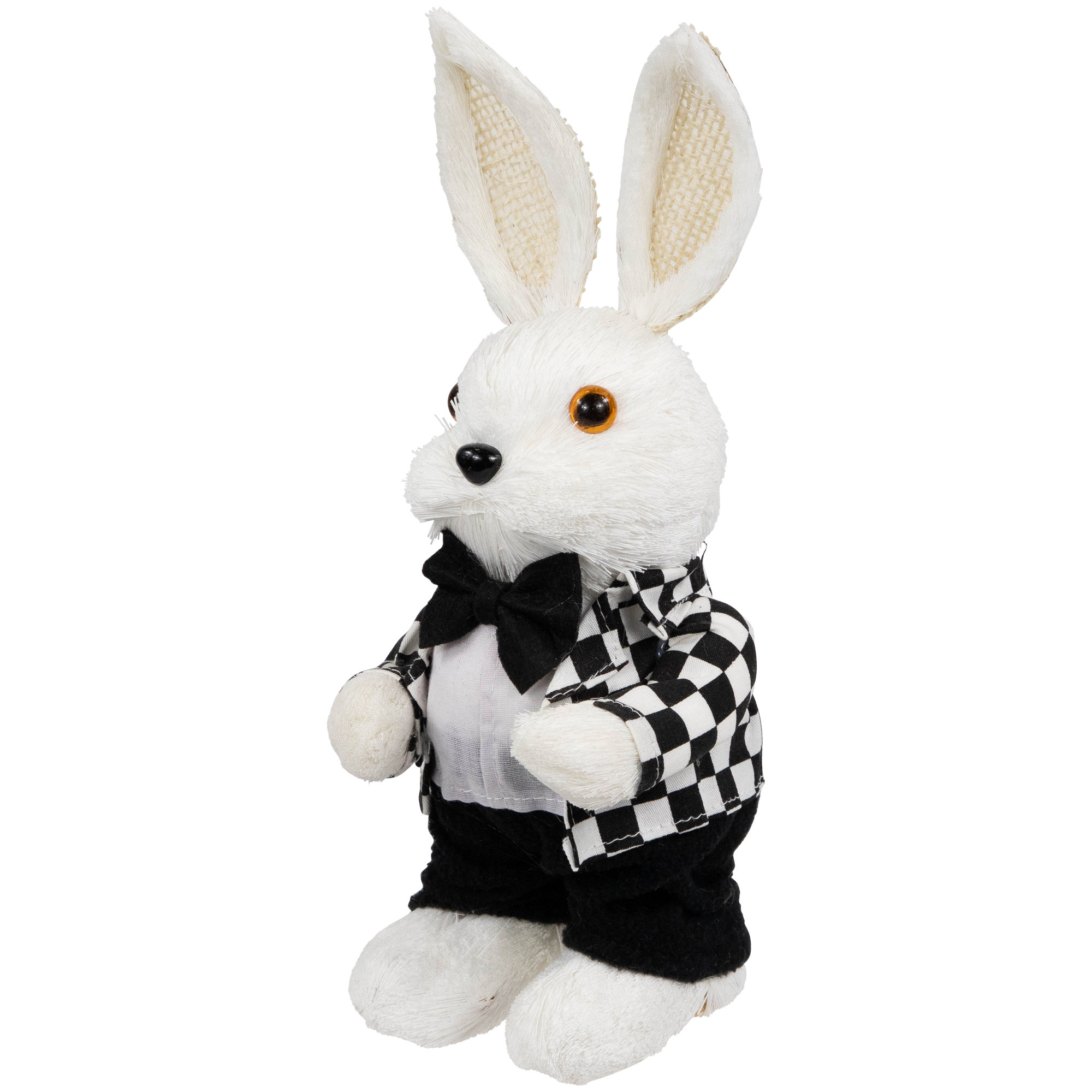 Northlight Seasonal Boy Easter Rabbit Figurine In Checkered Jacket - 10 ...
