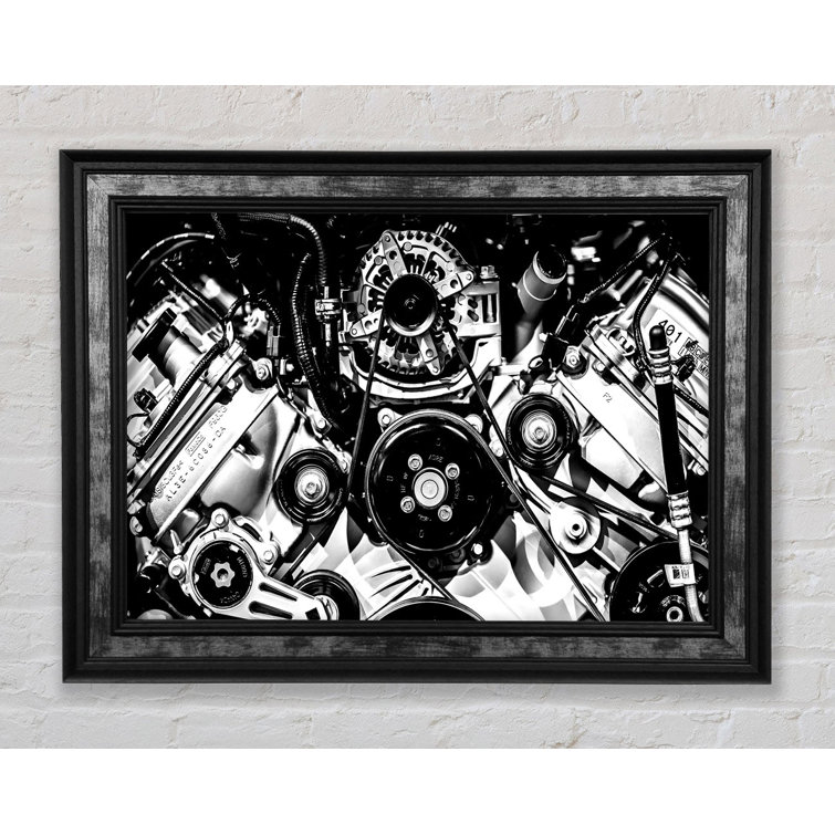 Ebern Designs Big Block Engine - Single Picture Frame Art Prints ...