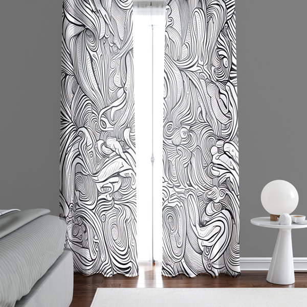 East Urban Home Brendaliz Polyester Semi Sheer Curtain Pair | Wayfair